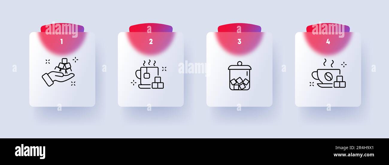 Sugar cube icon set. Sweetness, sweetness symbol, sugar, sweetness of ...