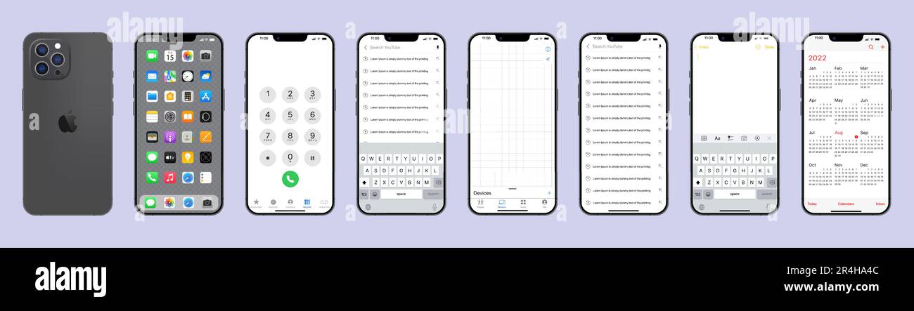 Instagram design. Set screen social media and network interface ...