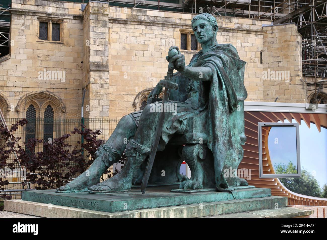 Constantine the Great statue outside York Minster, Minster Yard, York ...
