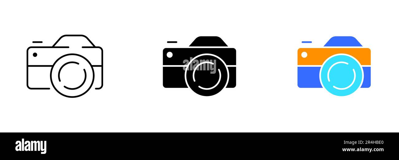 A vector illustration of a modern digital camera, a device that ...