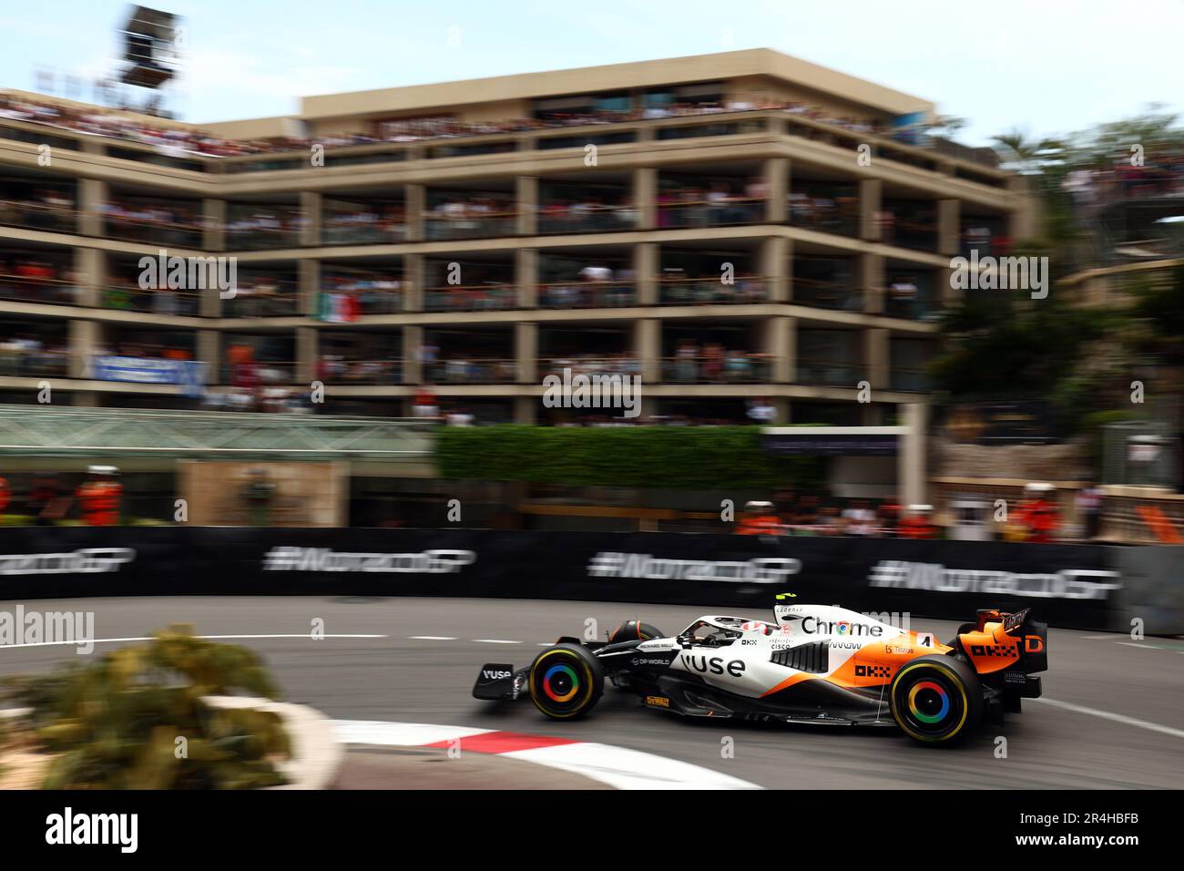 Monte Carlo, Monaco. 28th May, 2023. Lando Norris (GBR) McLaren MCL60. Formula 1 World ...