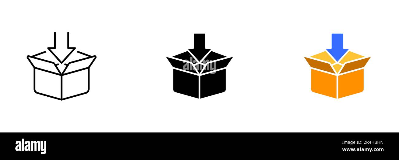 An open cardboard box with flaps folded back, revealing its contents ...