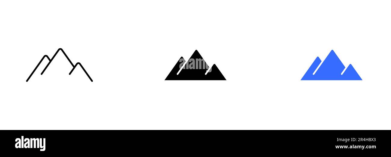 A rugged and rocky mountain illustration, representing challenge ...