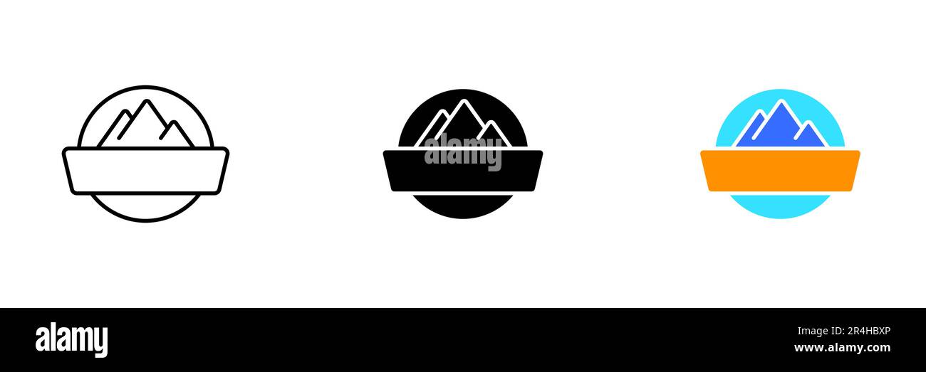 A shield icon with a mountain graphic, representing protection ...