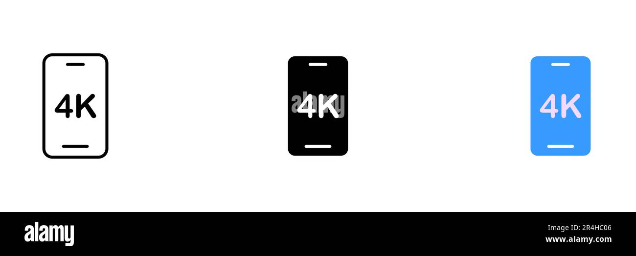 A file with an image of a phone displaying an 4K icon in the corner of ...