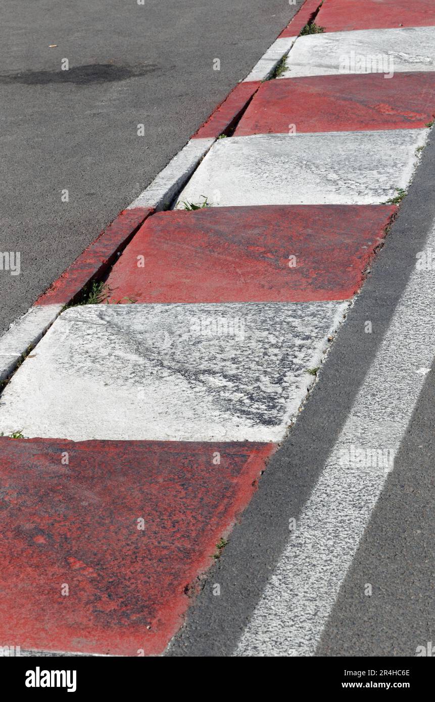 F1 track limits line. Montreal,Quebec,Canada Stock Photo - Alamy