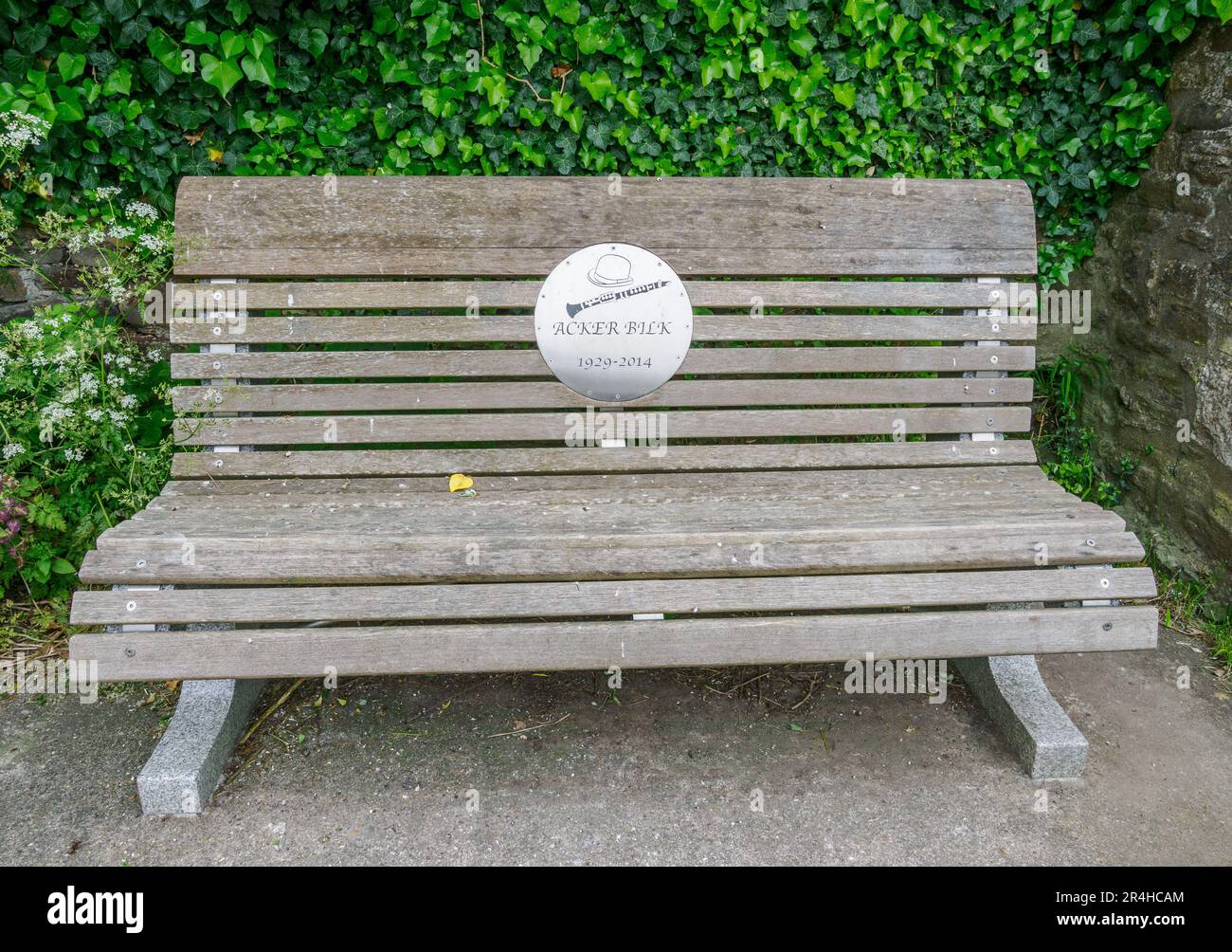Bench dedicated to the memory of much loved jazz musician Acker Bilk in ...