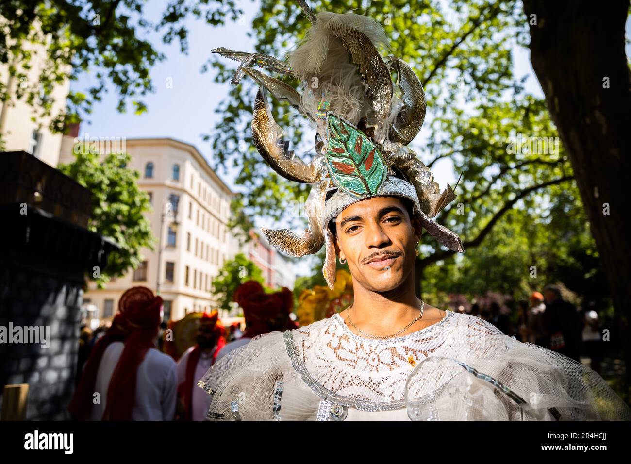 Berlin, Germany. 28th May, 2023. "Basti-Fanasti" performs at the parade ...