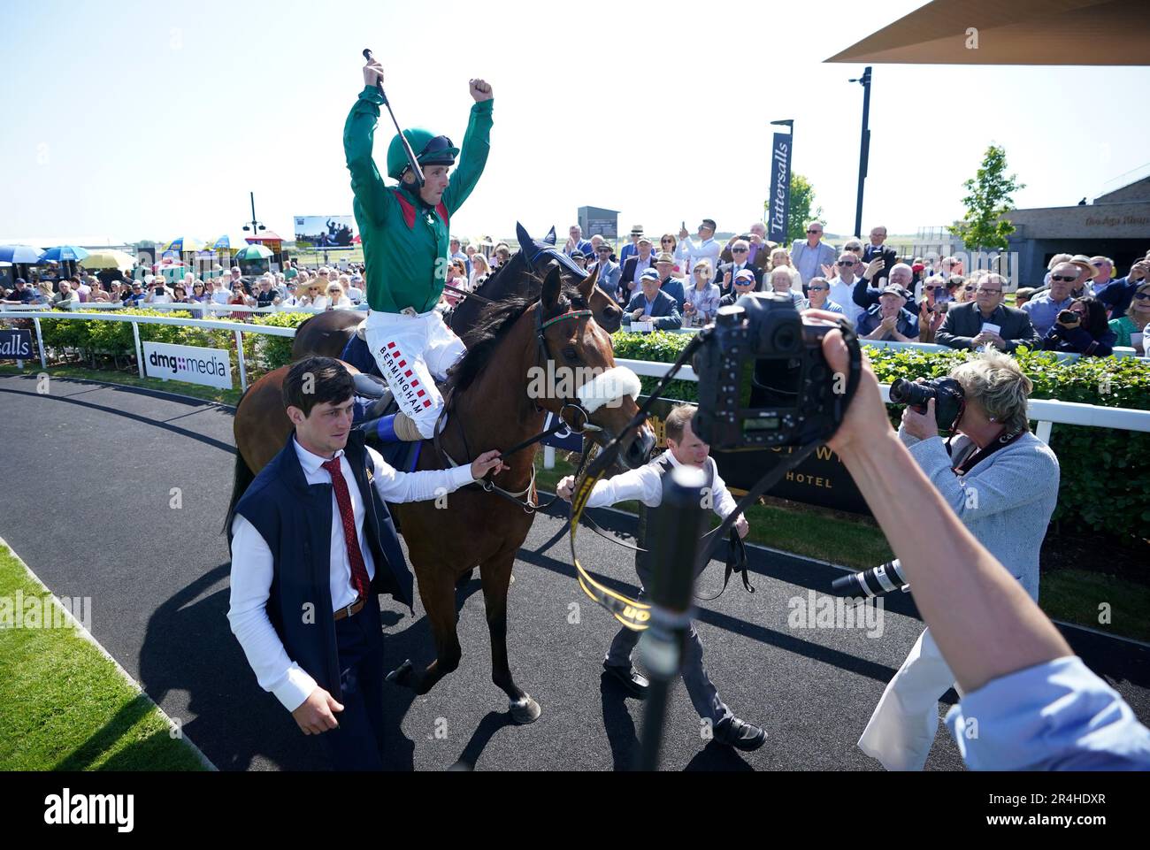 Jockey Chris Hayes celebrates winning The Tattersalls Irish 1,000 ...