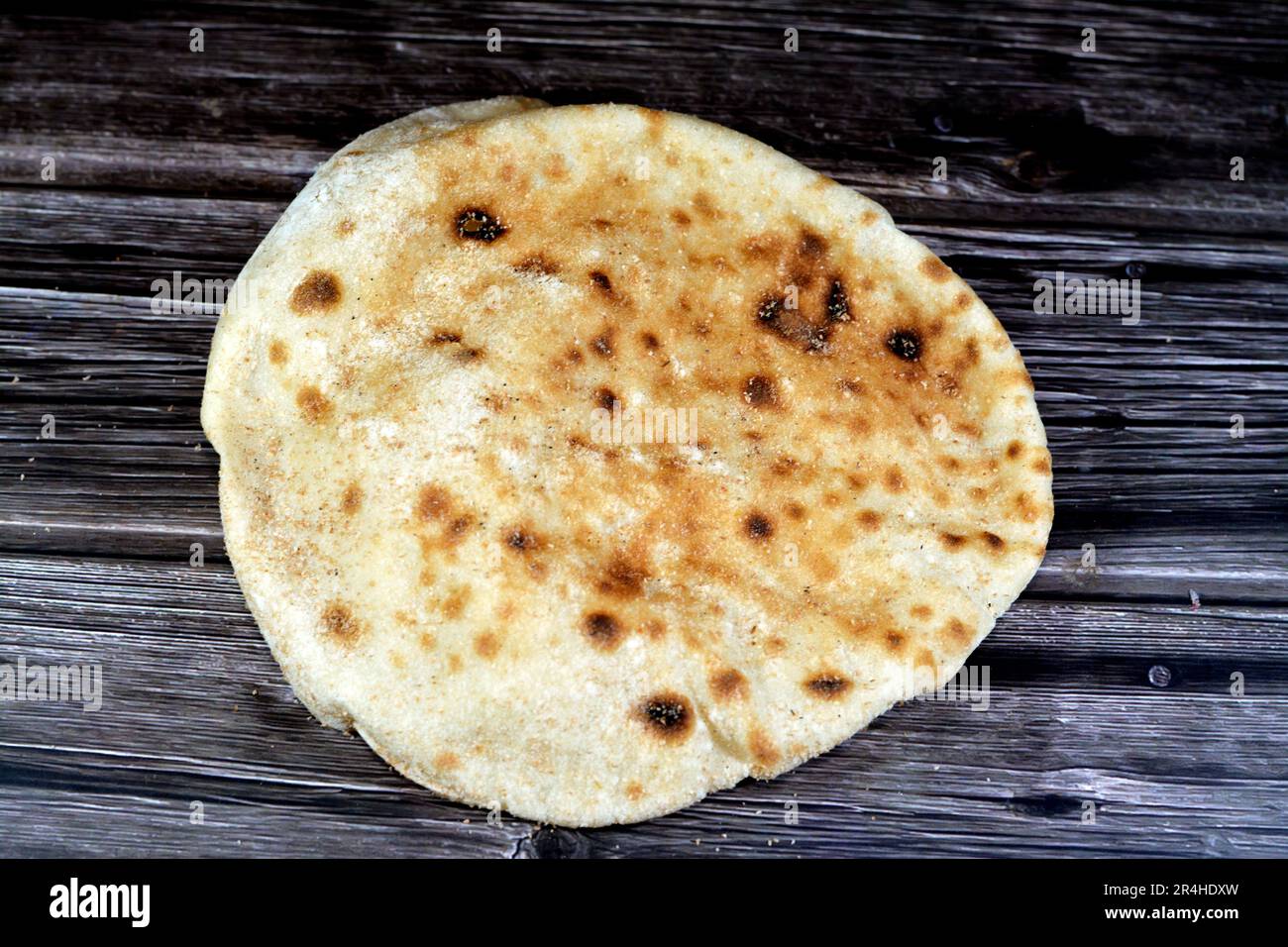 Traditional Egyptian flat bread with wheat bran and flour, regular Aish ...