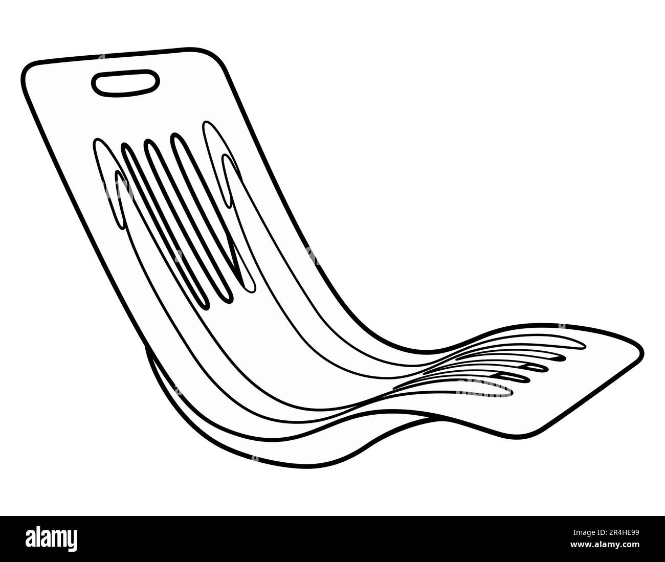 Cartoon cute doodle deck chair. Summer beach leisure equipment sketchy ...