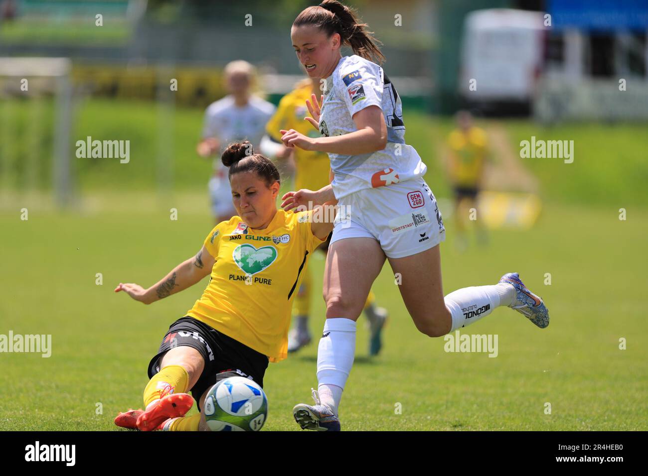 May 28, 2023: Julia Kofler (19 Altach) with a sliding clearance against ...