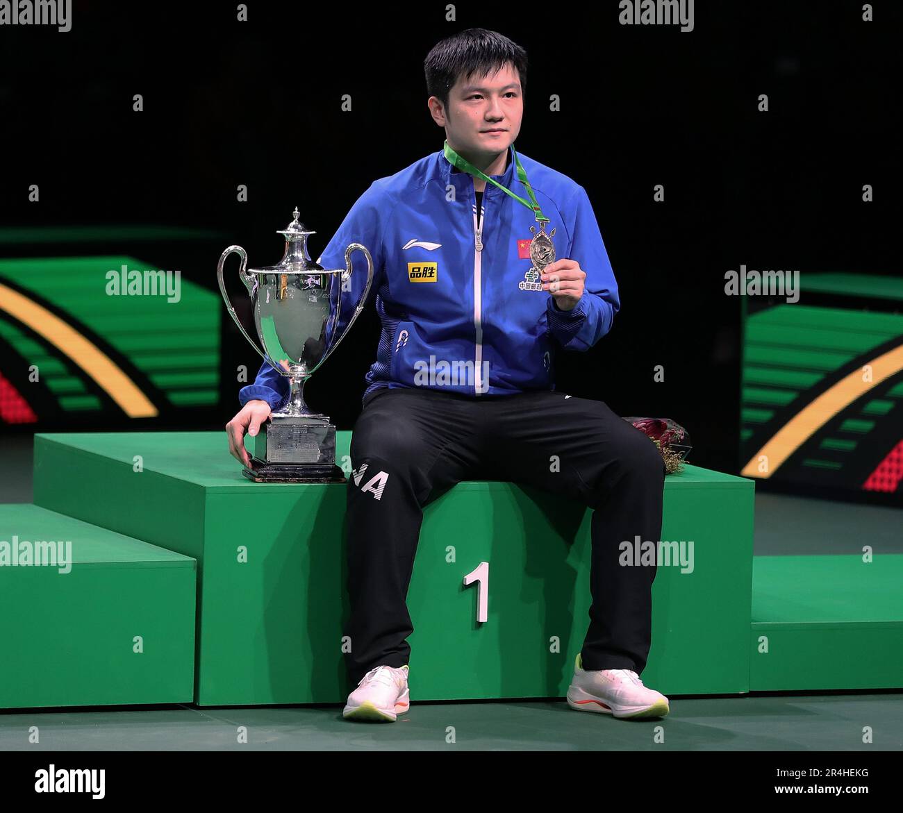 Durban, South Africa. 28th May, 2023. Gold medalist Fan Zhendong of ...
