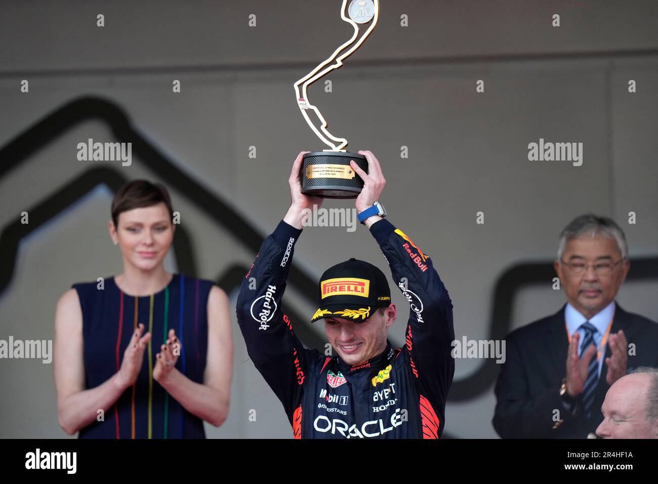Red Bull driver Max Verstappen of the Netherlands celebrates with his ...