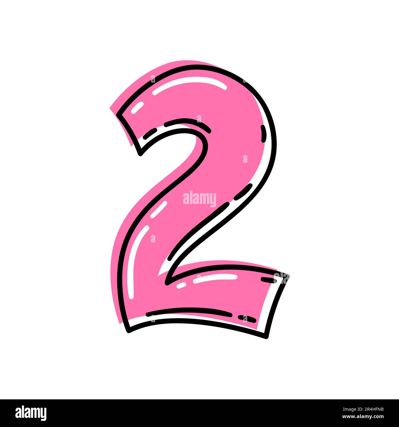 Illustration of number one. Image for design in cartoon style Stock ...