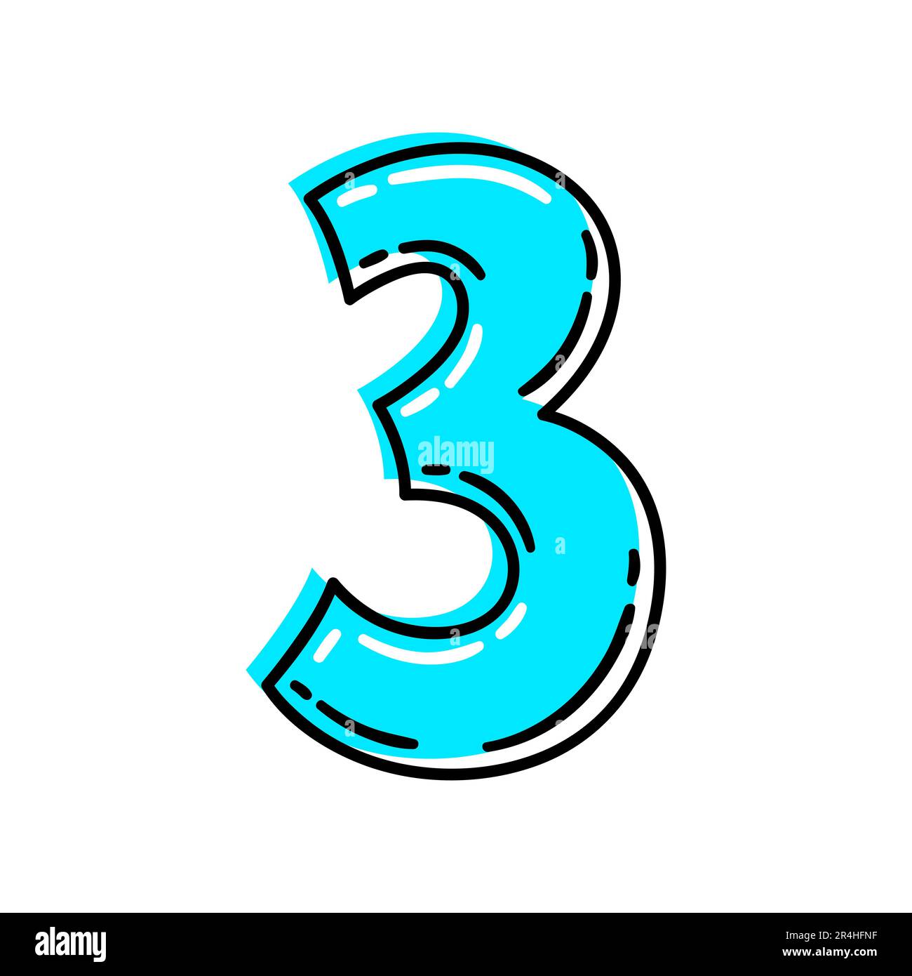 Illustration of number one. Image for design in cartoon style Stock ...