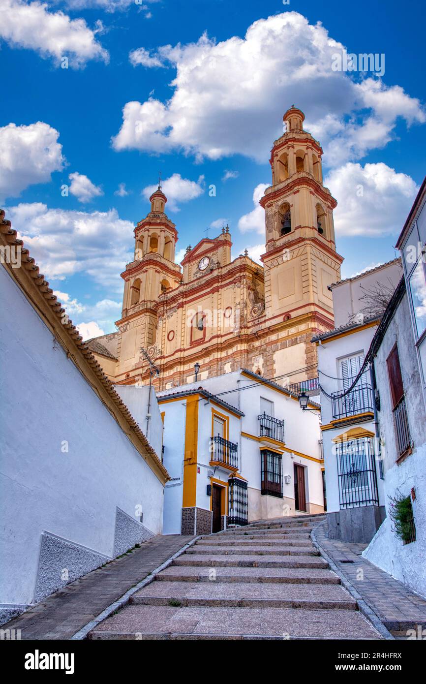 Panoramic view of Olvera, one of the famous white villages in the ...