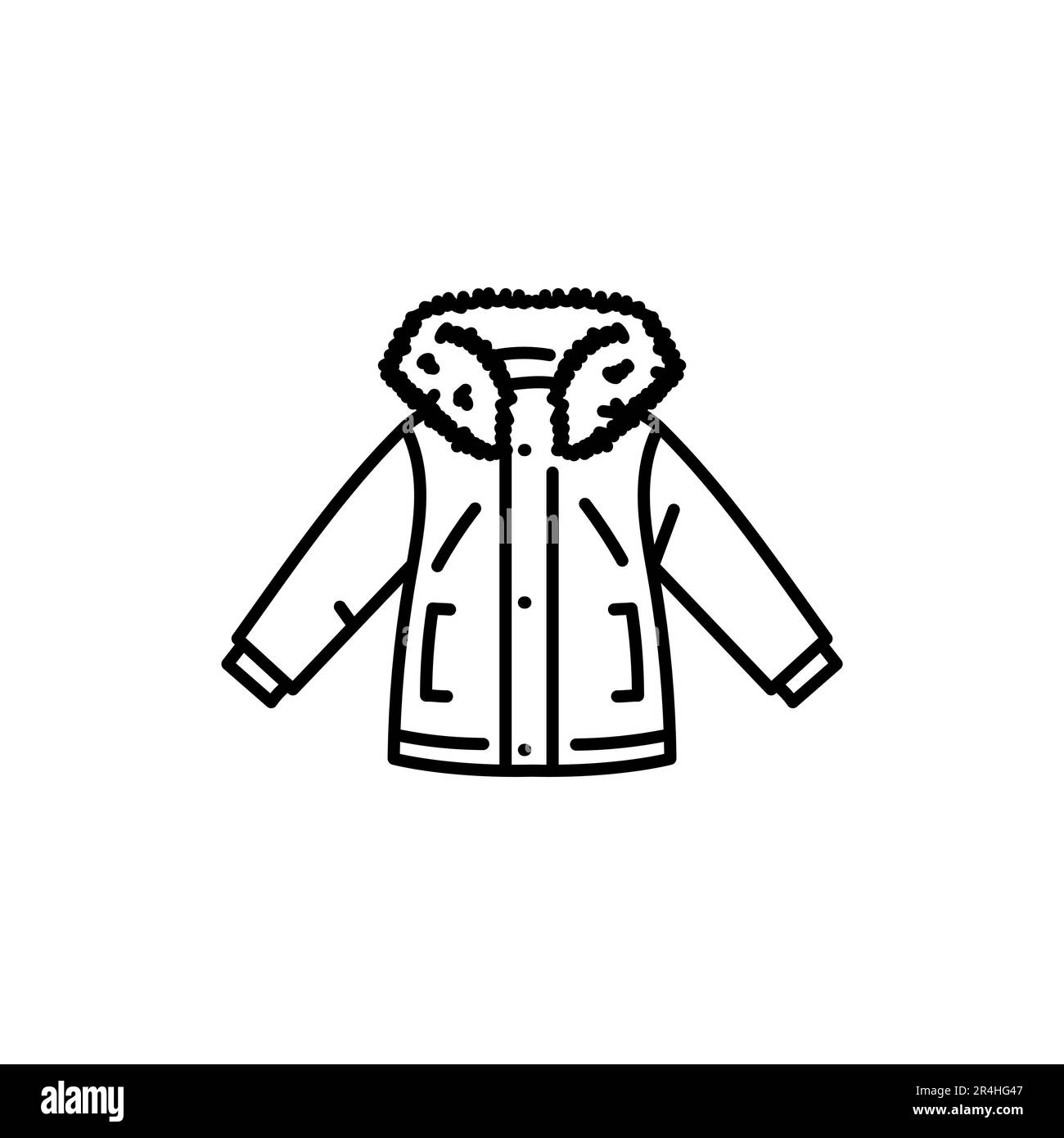Baby jacket black line icon. Pictogram for web page, mobile app, promo ...