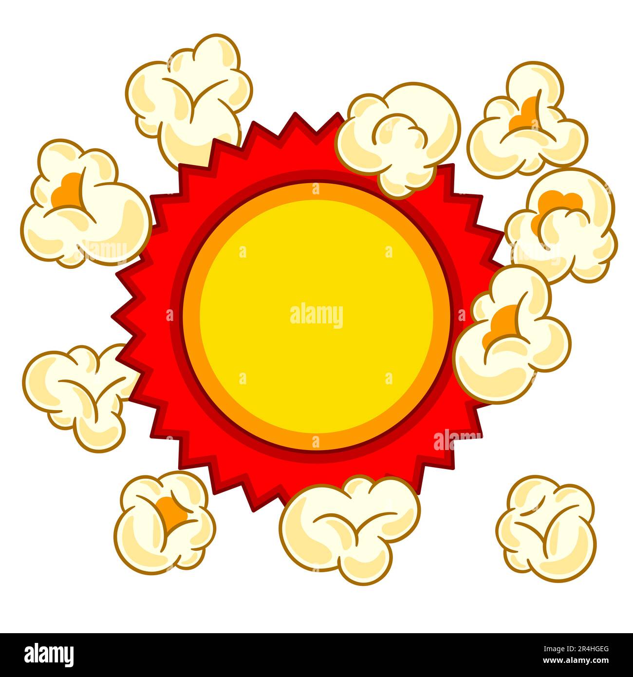 Background with popcorn. Image of snack food in cartoon style Stock ...