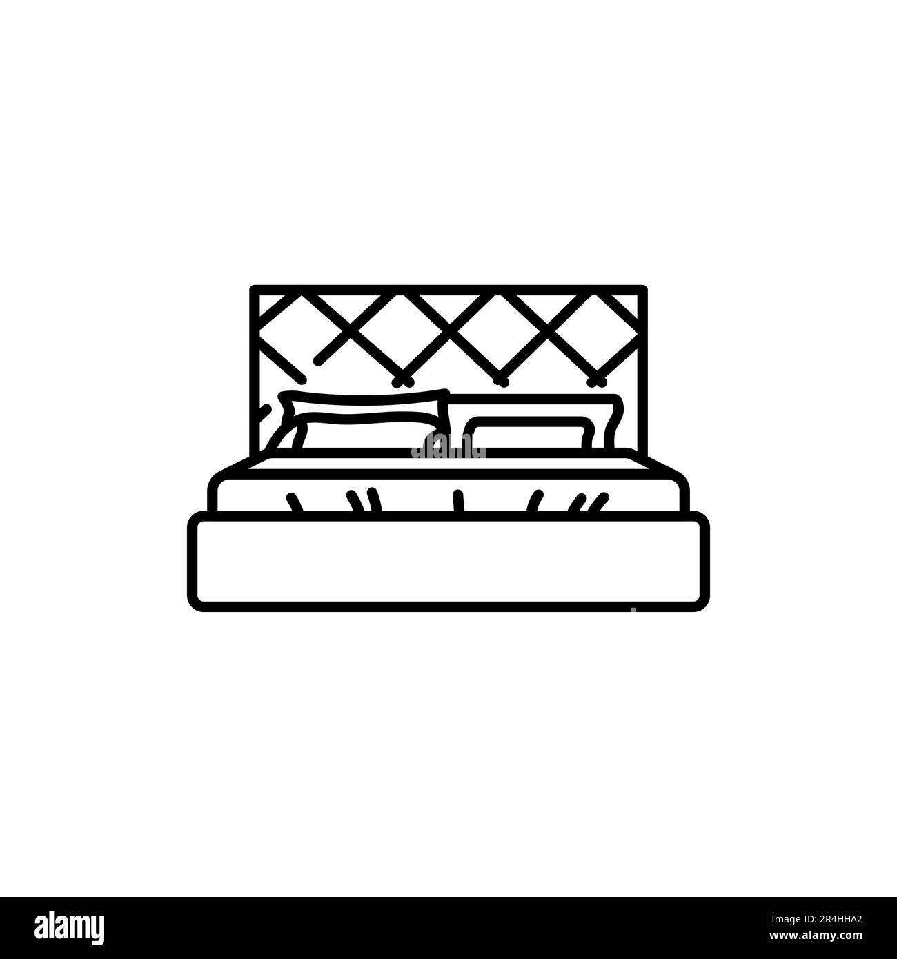Soft bed black line icon. Pictogram for web page, mobile app, promo ...