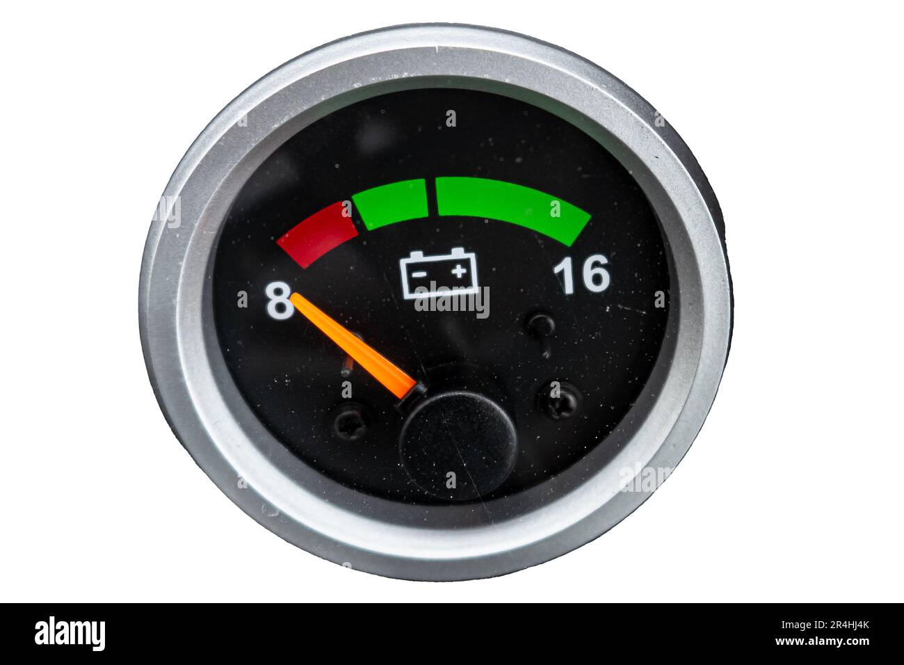 Tractor battery indicator or icon isolated on white background with ...