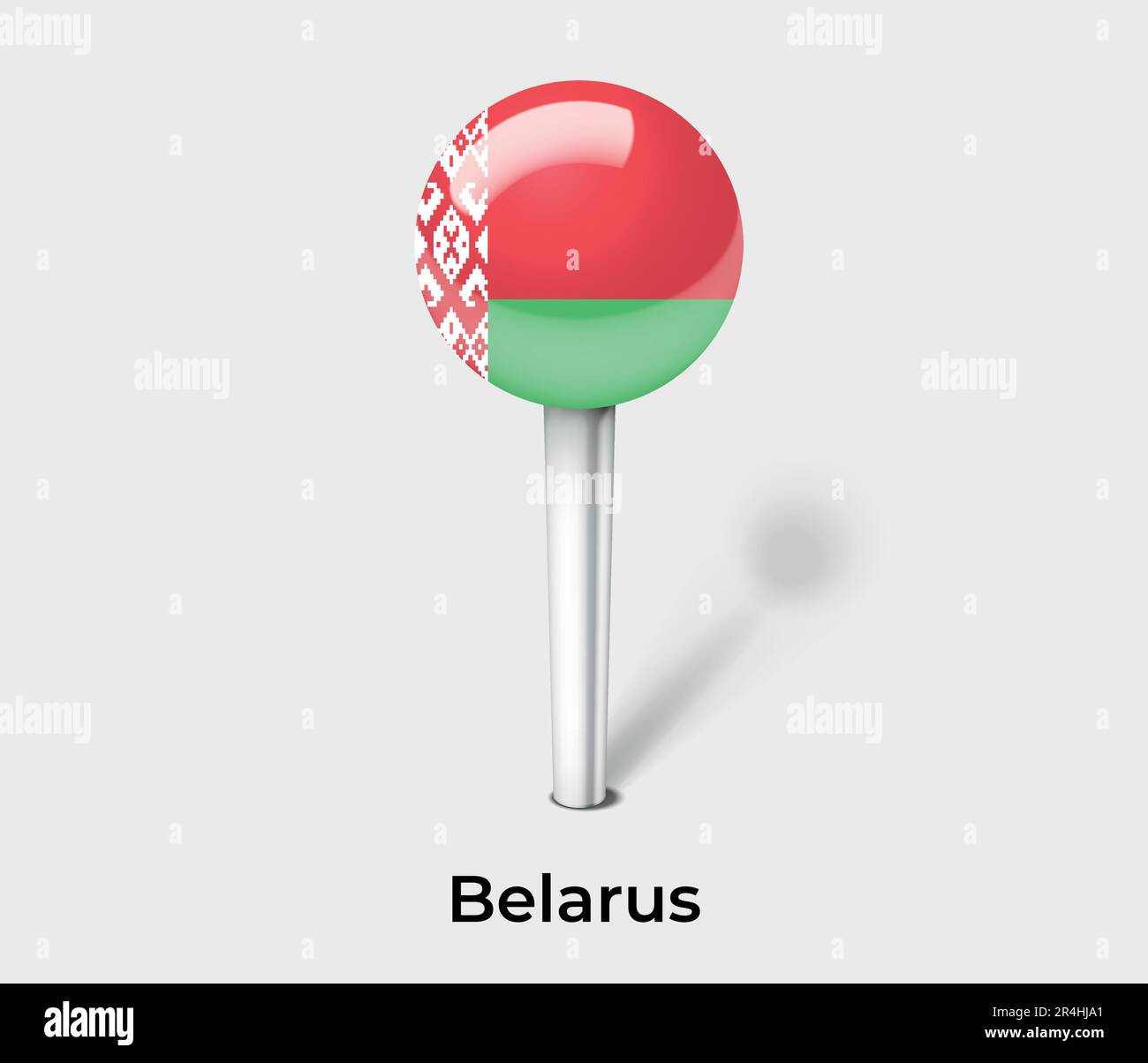 Belarus country flag pin map marker Stock Vector Image & Art - Alamy