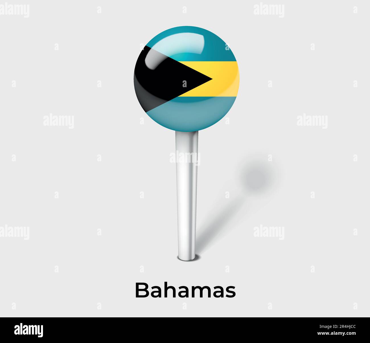 Bahamas country flag pin map marker Stock Vector Image & Art - Alamy