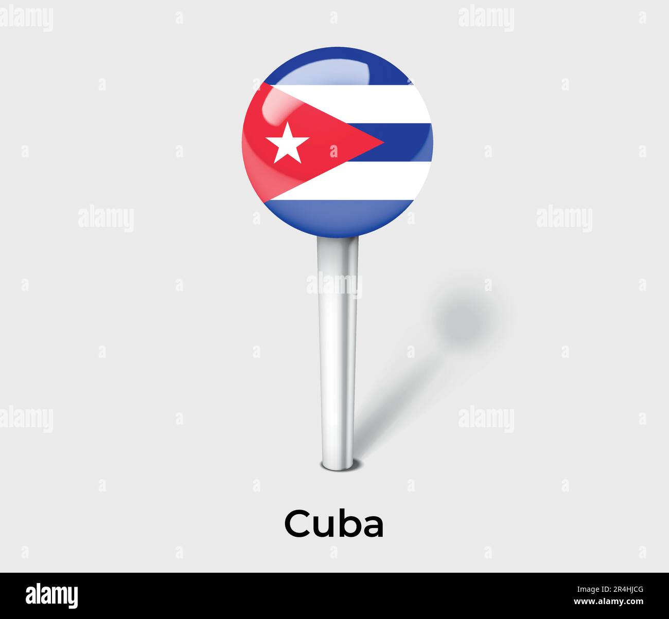 8Cuba country flag pin map marker Stock Vector Image & Art - Alamy