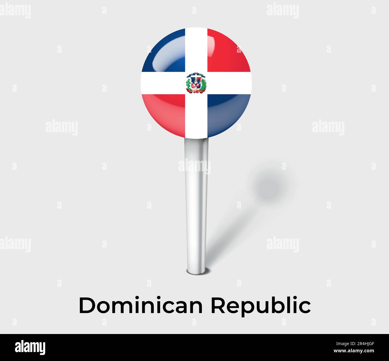 Dominican Republic country flag pin map marker Stock Vector Image & Art ...