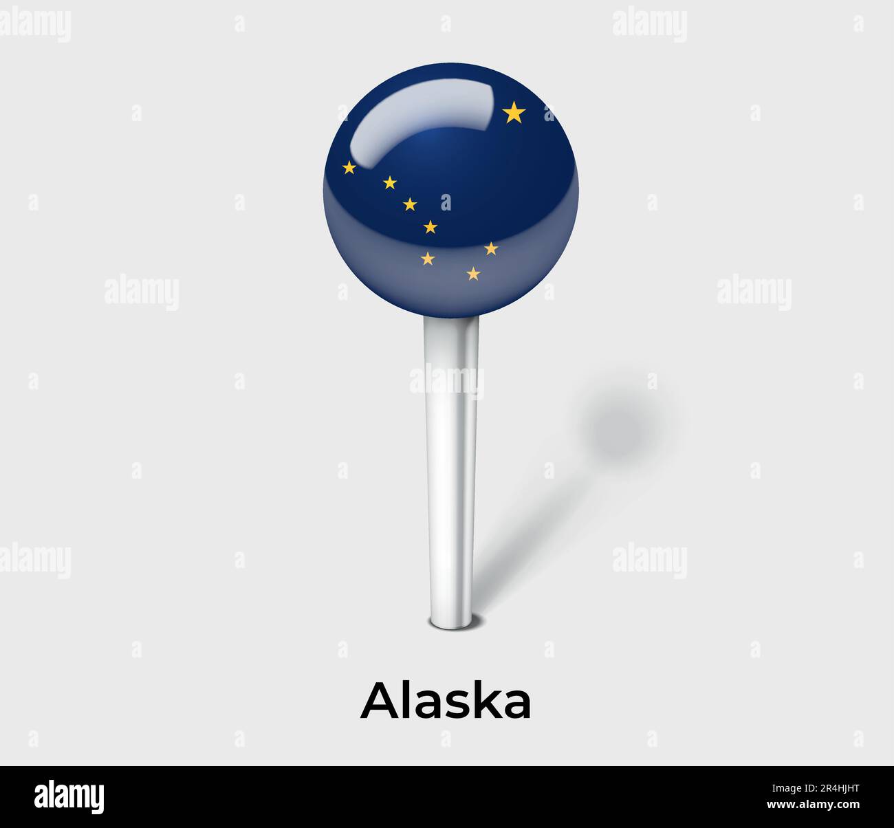 Alaska country flag pin map marker Stock Vector Image & Art - Alamy