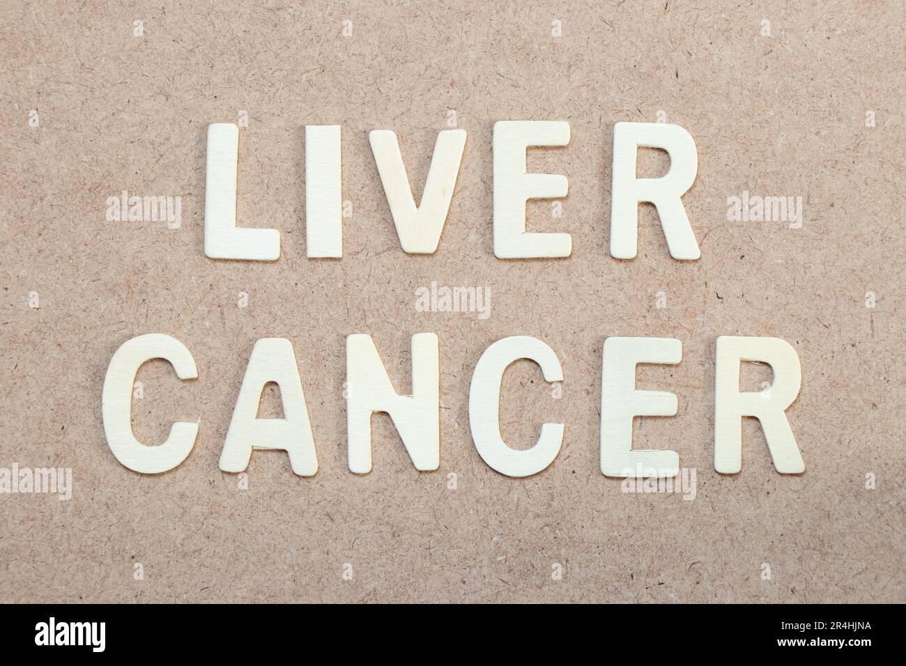 Wood alphabet letter in word liver cancer on wood background Stock ...