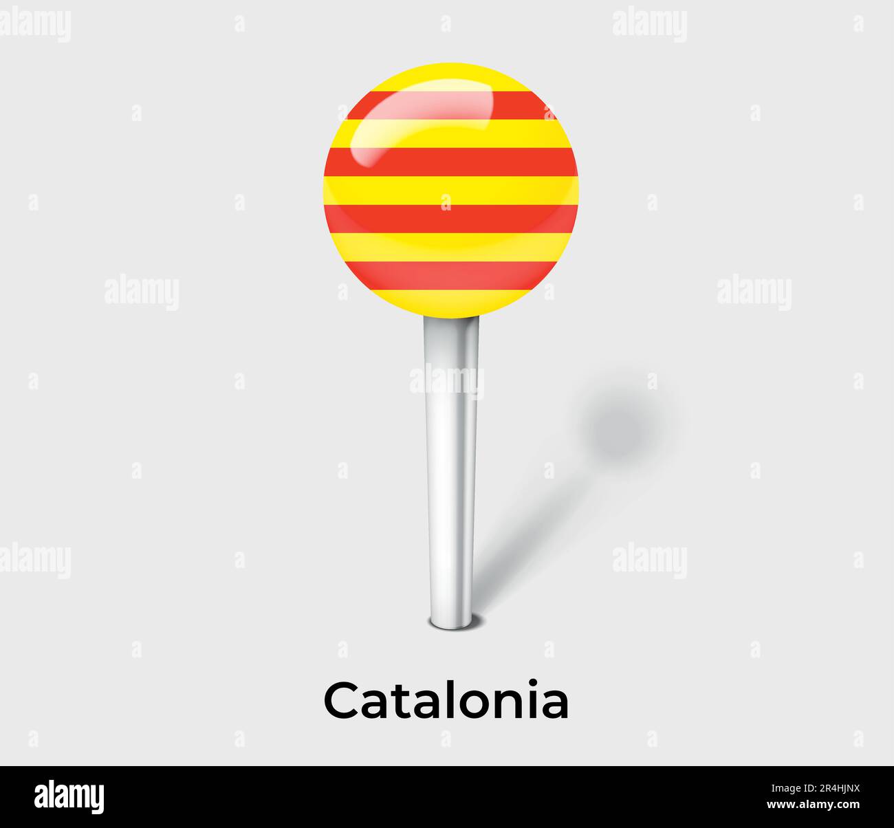 Catalonia country flag pin map marker Stock Vector Image & Art - Alamy