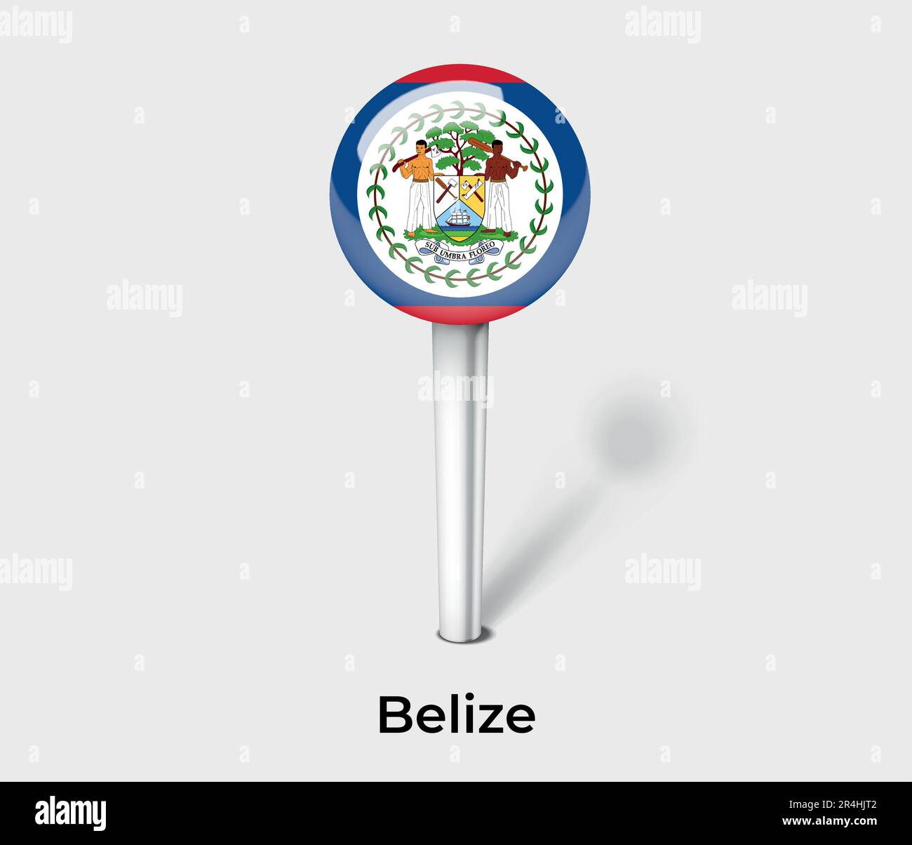 Belize country flag pin map marker Stock Vector Image & Art - Alamy