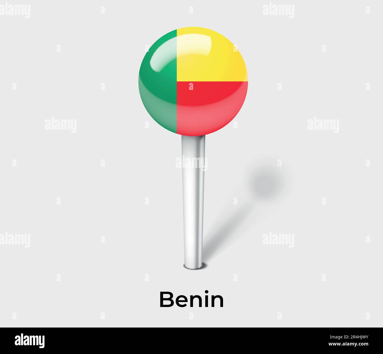 Benin country flag pin map marker Stock Vector Image & Art - Alamy