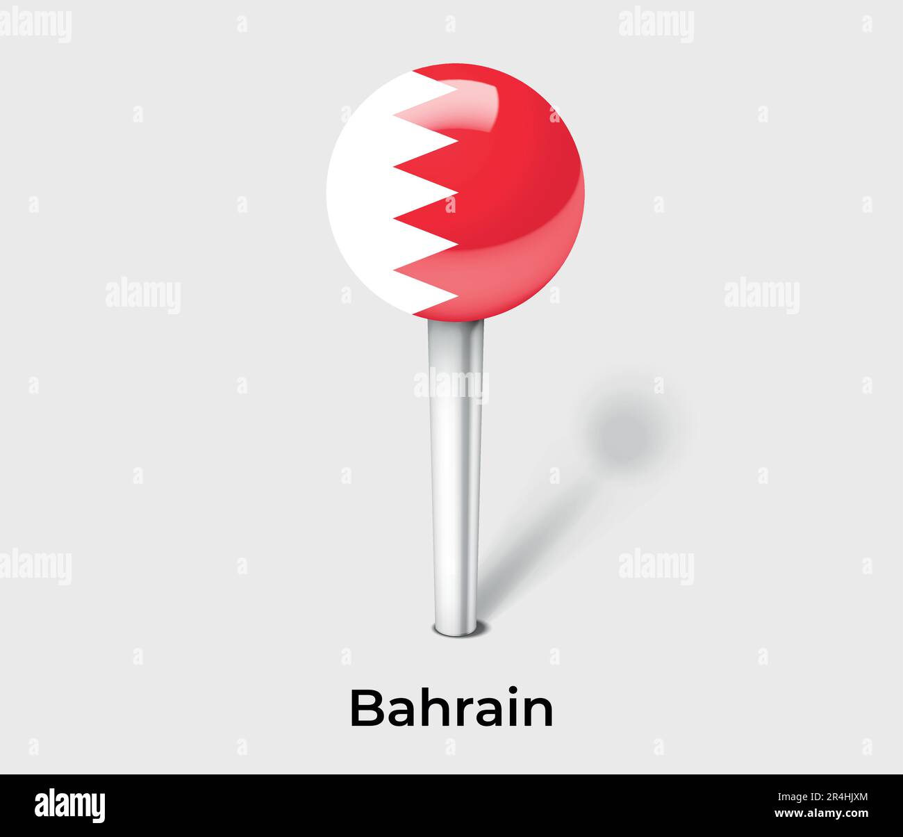 Bahrain country flag pin map marker Stock Vector Image & Art - Alamy
