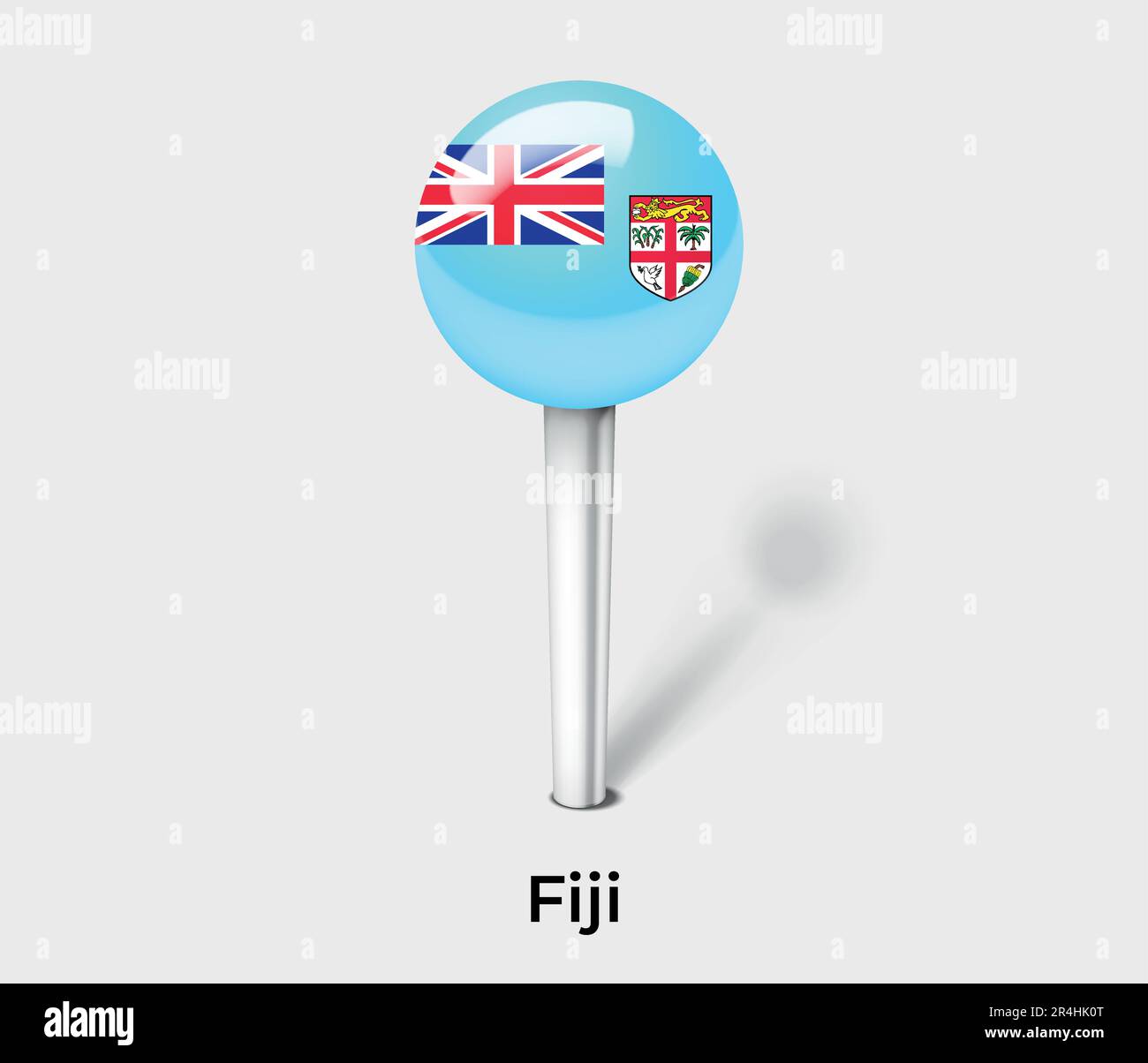 Fiji country flag pin map marker Stock Vector Image & Art - Alamy