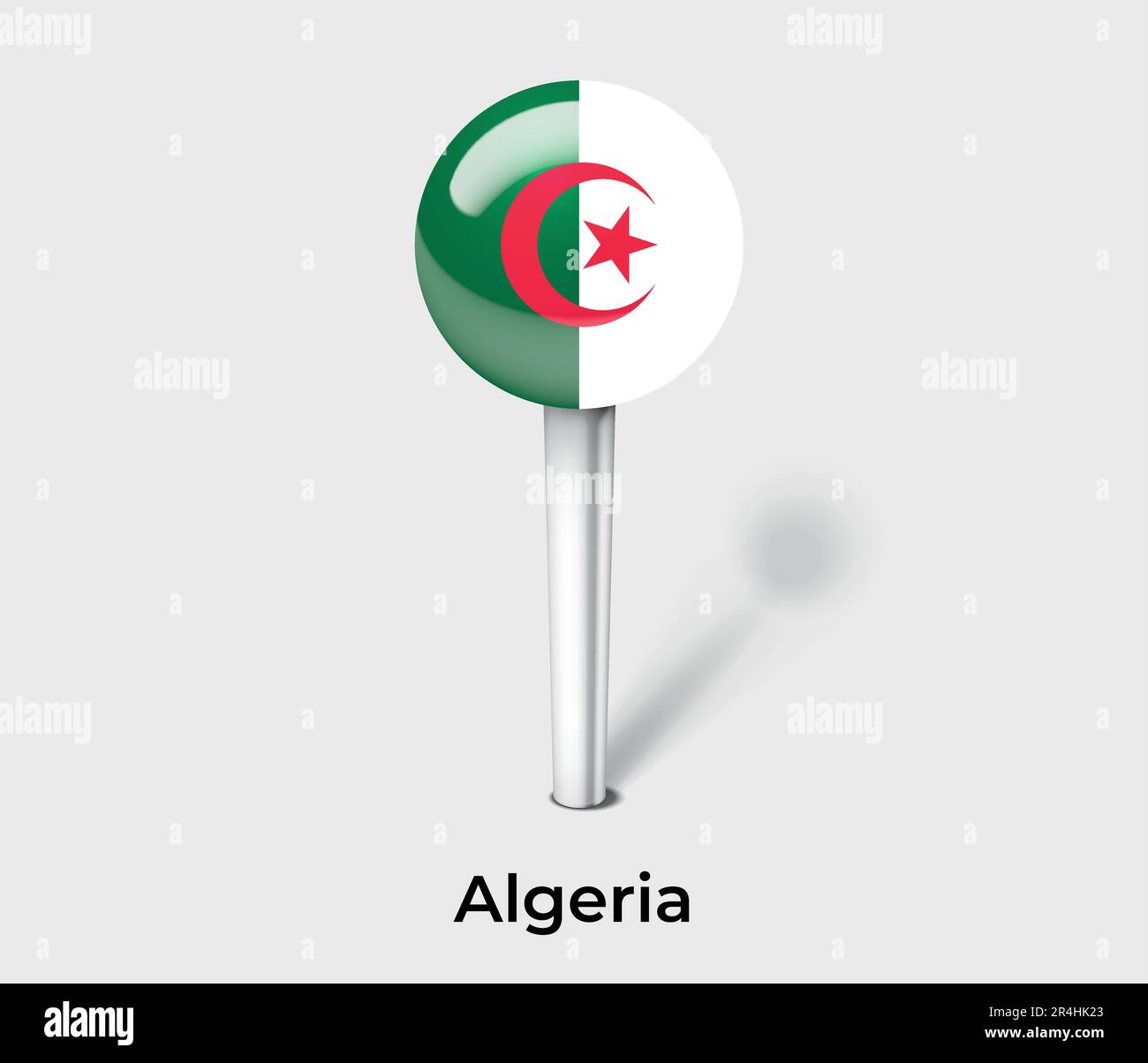 Algeria country flag pin map marker Stock Vector Image & Art - Alamy