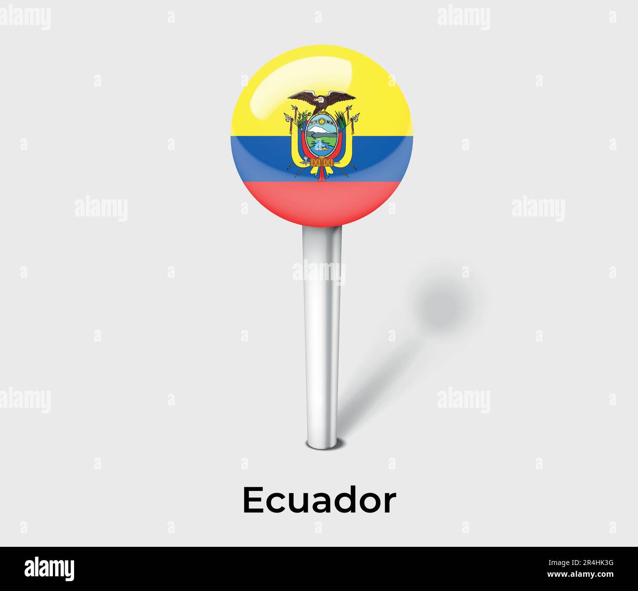 Ecuador country flag pin map marker Stock Vector Image & Art - Alamy