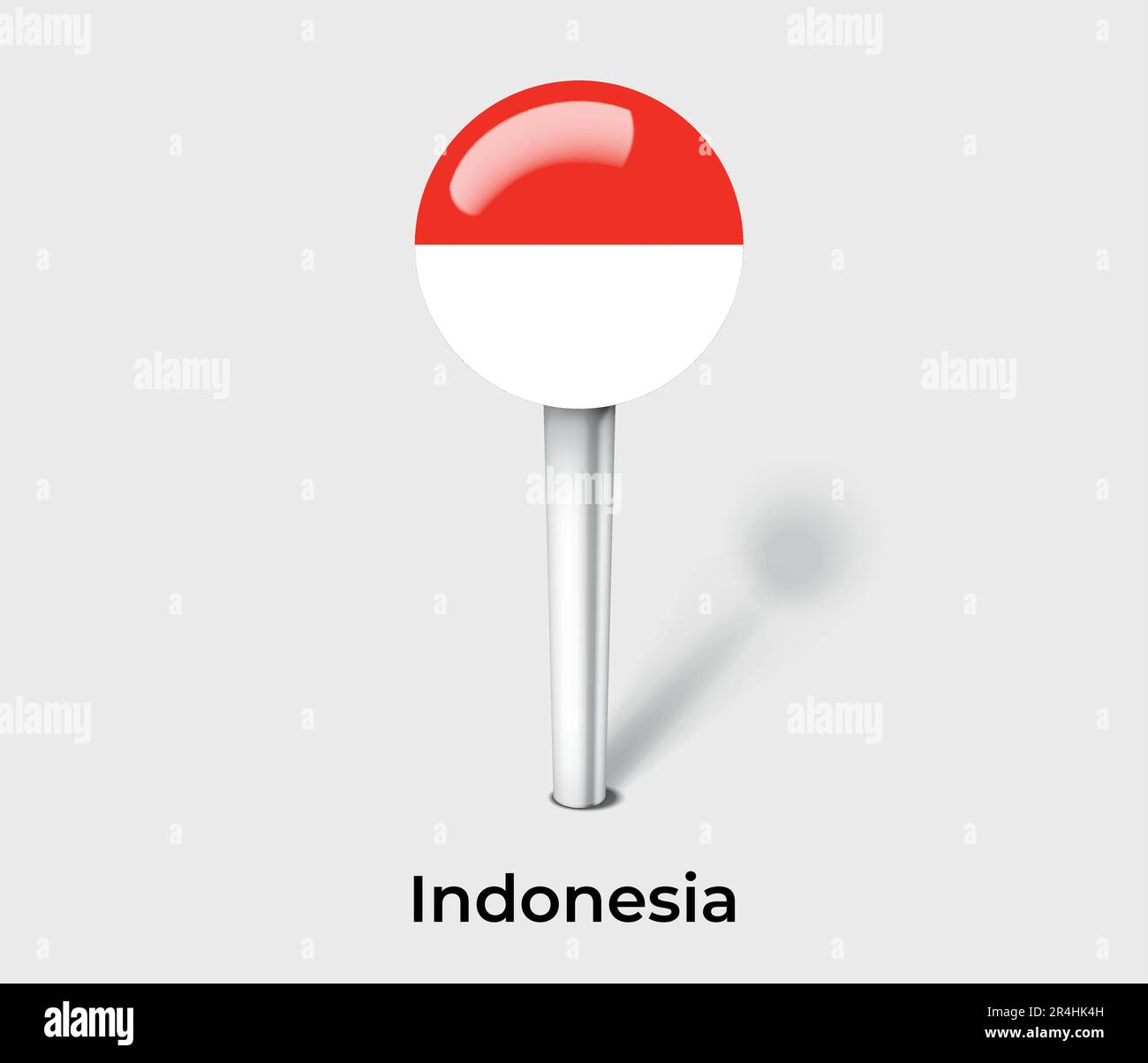 Indonesia country flag pin map marker Stock Vector Image & Art - Alamy