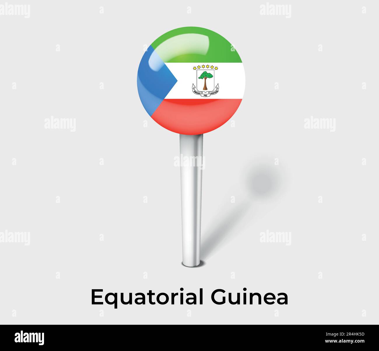 Equatorial Guinea country flag pin map marker Stock Vector Image & Art ...