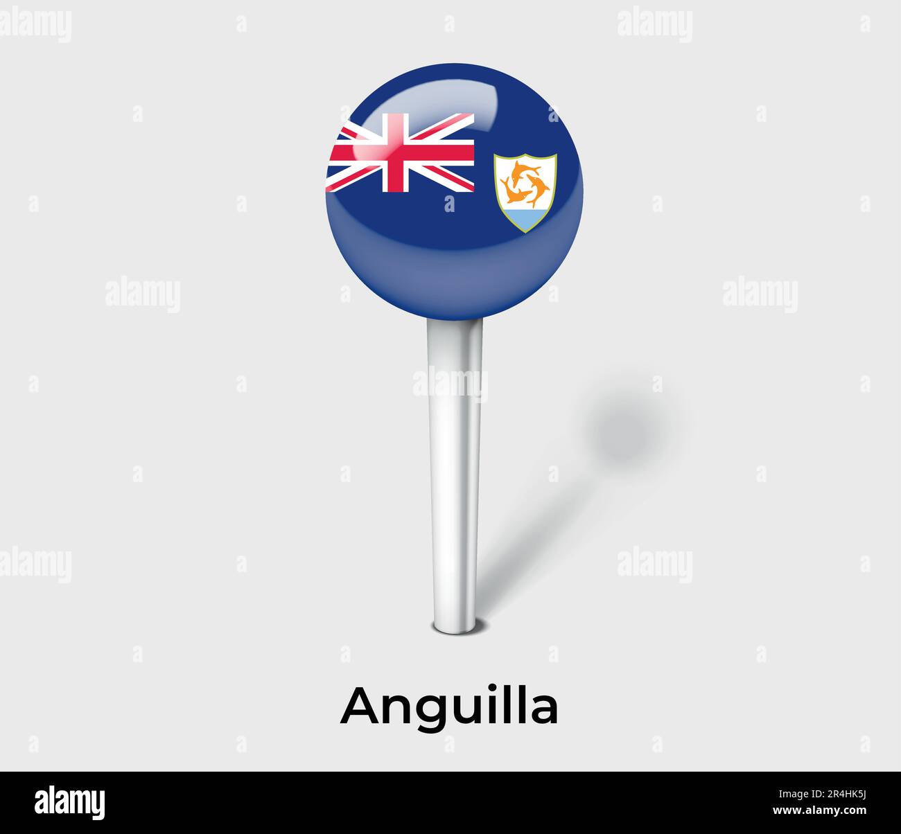 Anguilla country flag pin map marker Stock Vector Image & Art - Alamy