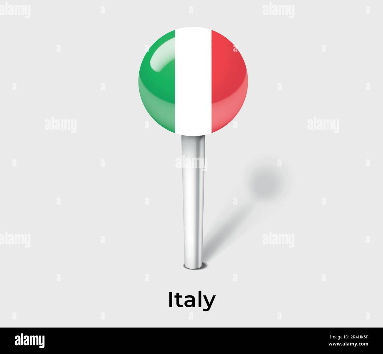 Italy country flag pin map marker Stock Vector Image & Art - Alamy