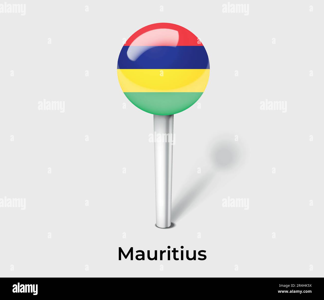 Mauritius country flag pin map marker Stock Vector Image & Art - Alamy