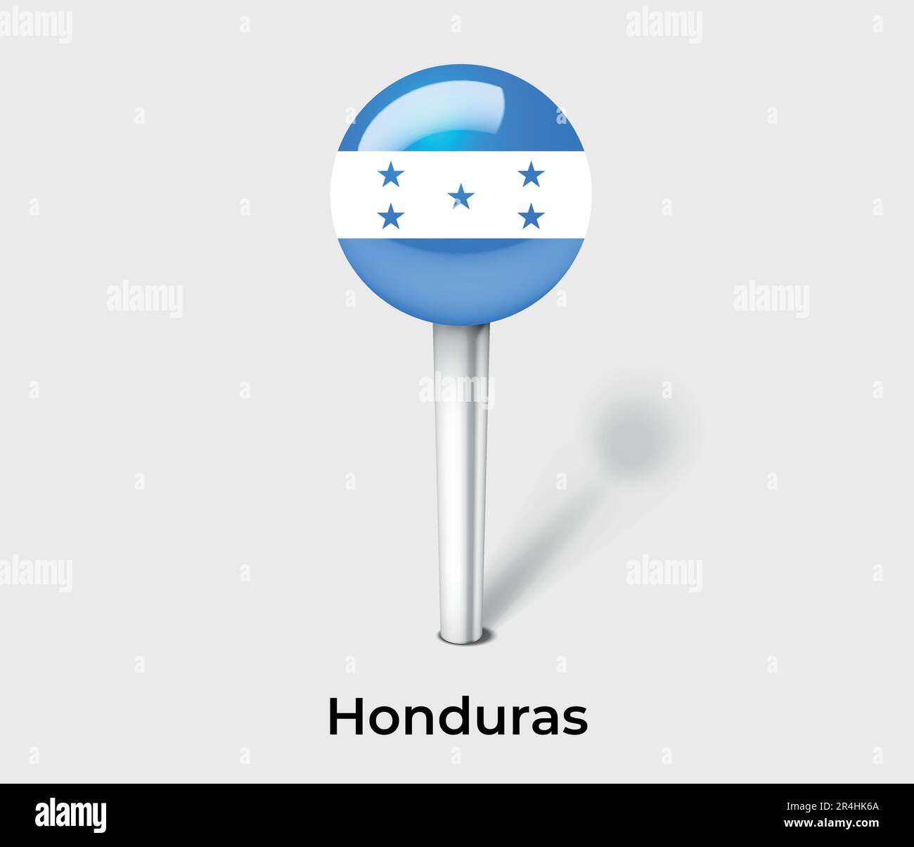 Honduras country flag pin map marker Stock Vector Image & Art - Alamy