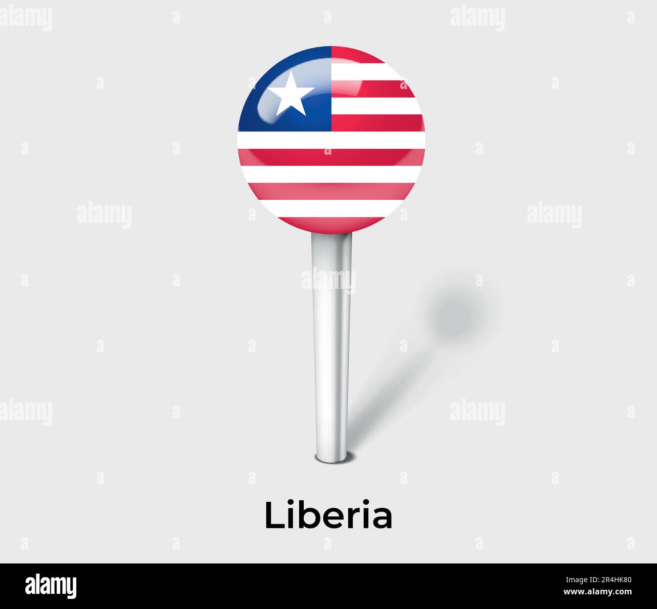 Liberia country flag pin map marker Stock Vector Image & Art - Alamy