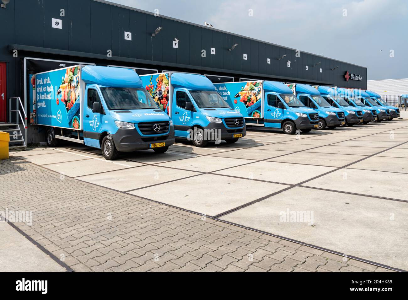Tielbeke Albert Heijn Mercedes-Benz Sprinter delivery vans at warehouse ...