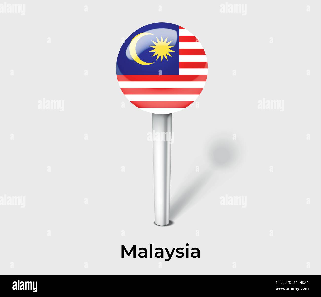 Malaysia country flag pin map marker Stock Vector Image & Art - Alamy