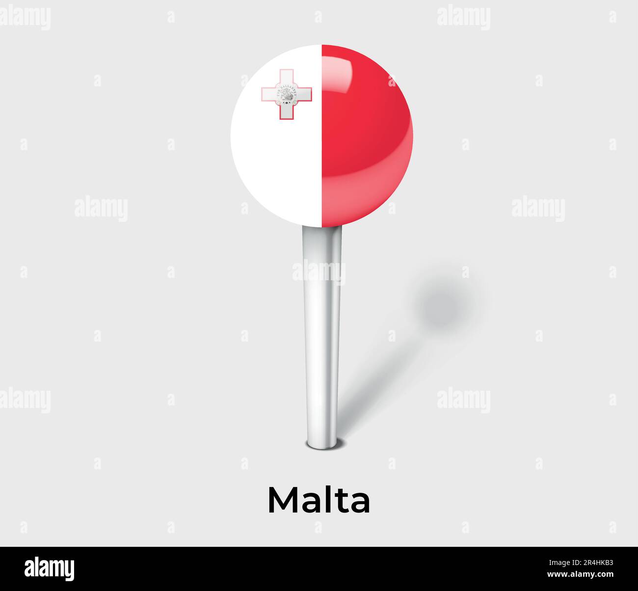 Malta Country Flag Pin Map Marker Stock Vector Image And Art Alamy
