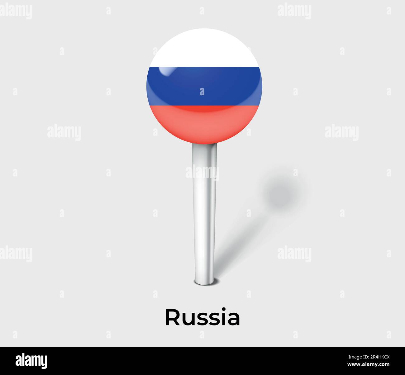 Russia map location pointer Stock Vector Images - Alamy