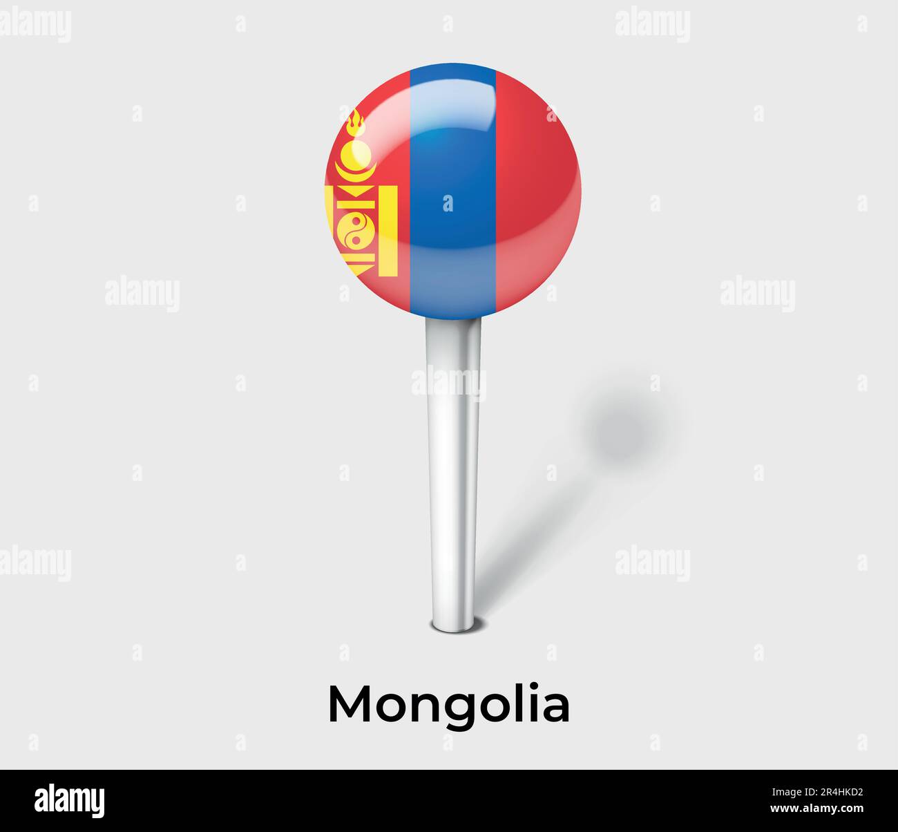 Mongolia country flag pin map marker Stock Vector Image & Art - Alamy
